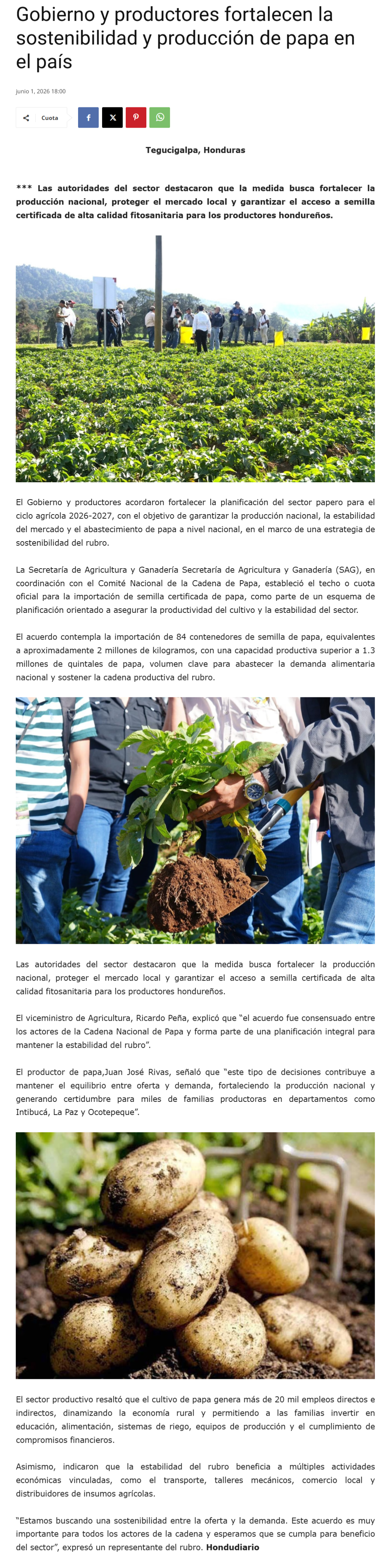 GOBIERNO Y PRODUCTORES FORTALECEN LA SOSTENIBILIDAD Y PRODUCCIÓN DE ...